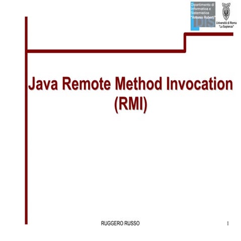 Tutorial Su Java Rmi Pdf Programming Languages Computing