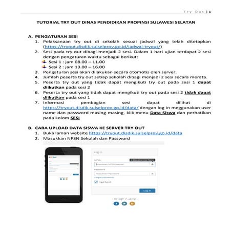 Tutorial try-out-disdik-propinsi | PDF