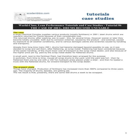 Tutorial06: Deploying lean principles in non-manufacturing operations ...