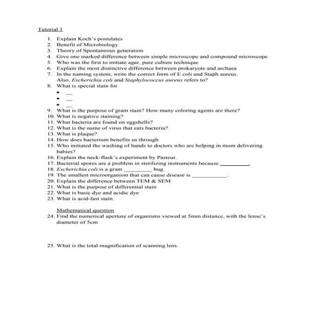 Tutorial 1 | DOCX | Chemistry | Science