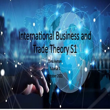 International Business and Trade Theories | PPT