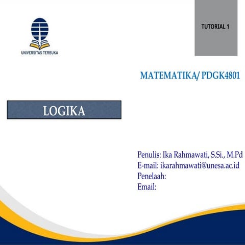 TUTORIAL 1 - PDGK 4108.pptx Universitas terbuka | PPTX