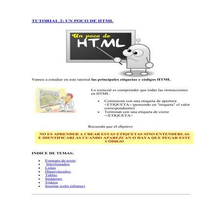 Crear una pagina web con bloc de notas | PDF