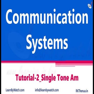 Tutorial 2 single tone am | PPTX