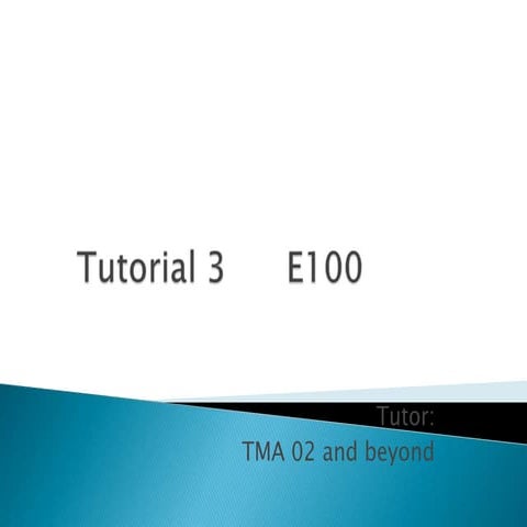 TMA 01 notes | DOCX