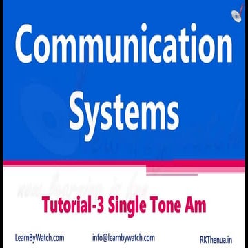 Tutorial 3 single tone am | PPT