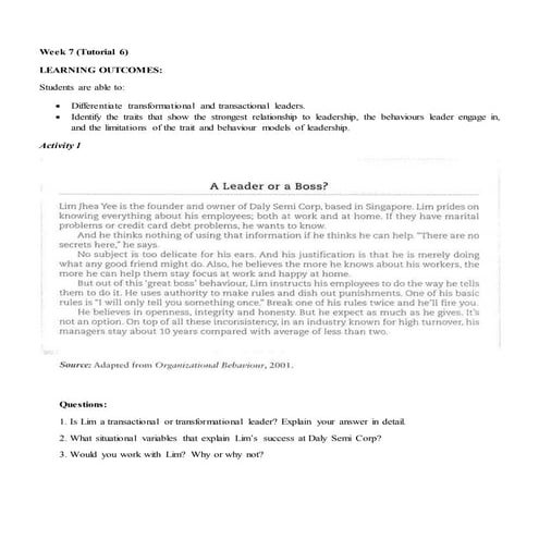 PD Tutorial 6 | DOCX