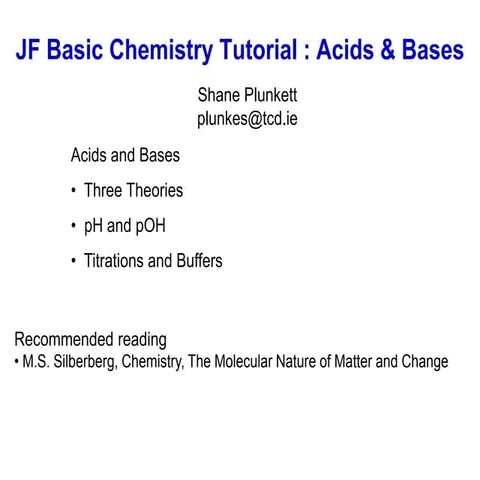 Tutorial 6 - Acids and Bases.ppt