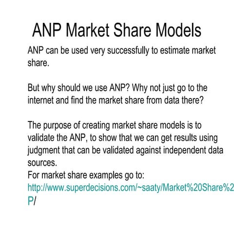 ANP market share models | PPT