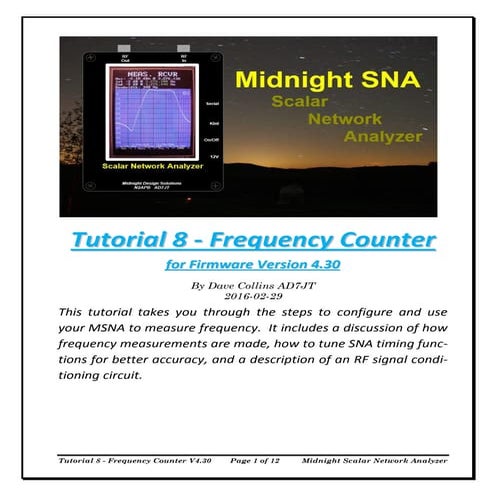 Tutorial 8 frequency counter | PDF