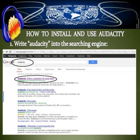 How to install and use Audacity | PPTX