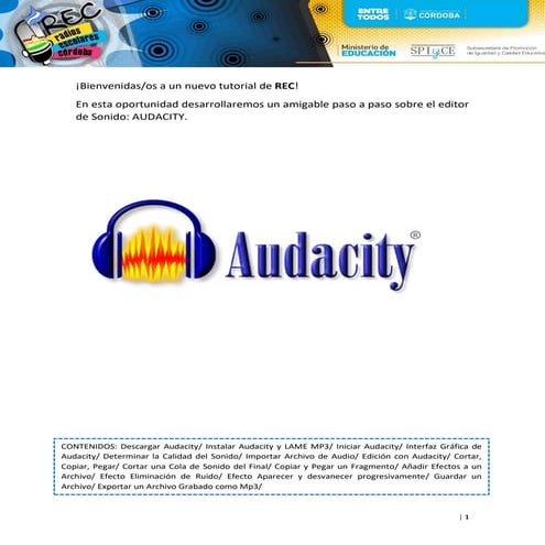 Tutorial audacity 2018 | PDF