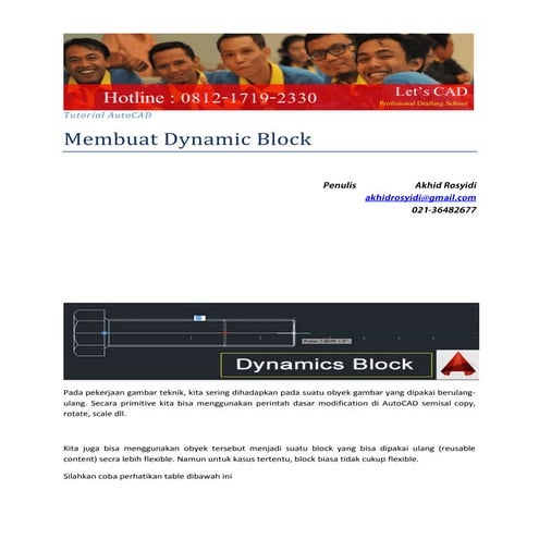 toolbar/shortcut block di autocad | PPTX