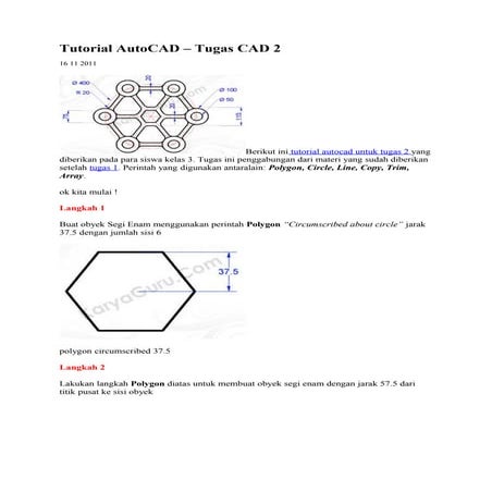 Tutorial auto cad [plogon | PDF
