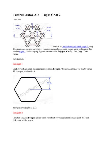 Tutorial auto cad circle | PDF