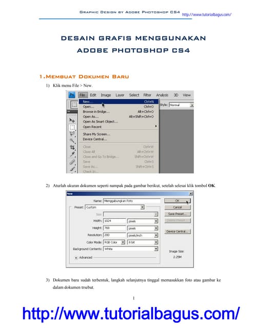 Tutorial lengkap asas photoshop cs | PDF