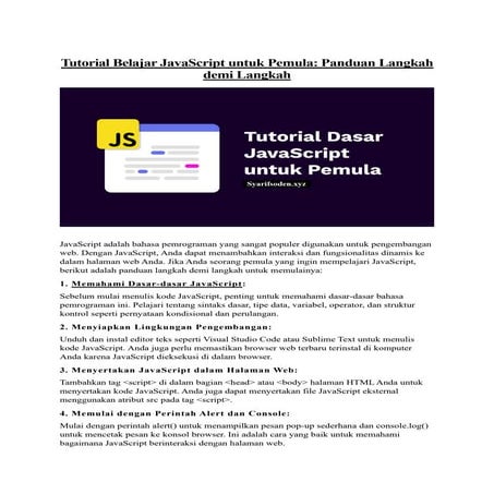 Tutorial Belajar Javascript Untuk Pemulapdf