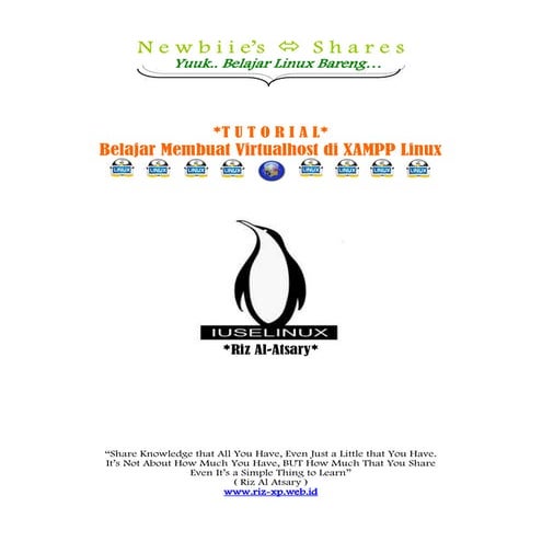 Tutorial belajar membuat virtualhost di xampp linux | PDF