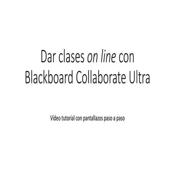 Tutorial blackboard collaborate ultra | PPTX