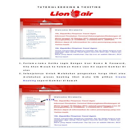 Tutorial booking & ticketing lion air bagi pemilik pemula Travel Agent ...