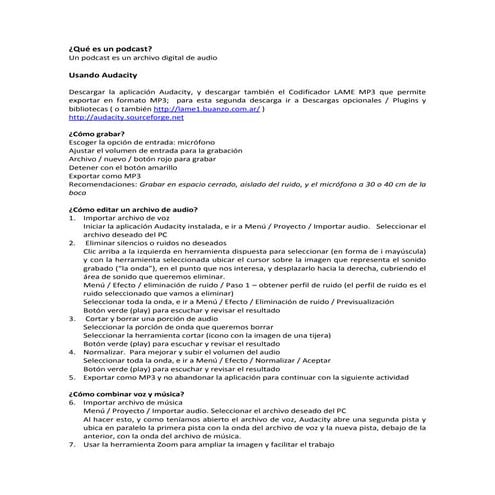 Manual básico de Audacity | PPTX