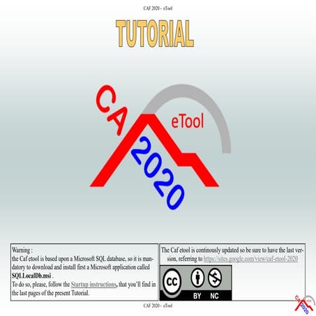 Tutorial_Caf_2020_etool.pdf | Databases | Computer Software and ...