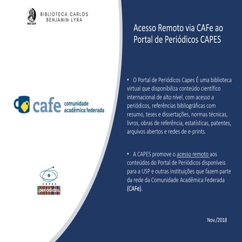 Tutorial CAFE - Portal Capes | PDF | Computing | Technology & Computing