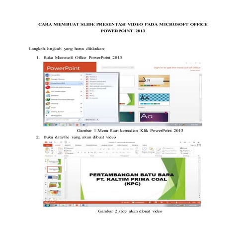 Tutorial cara membuat slide presentasi video pada microsoft office powerpoint 2013 | DOCX