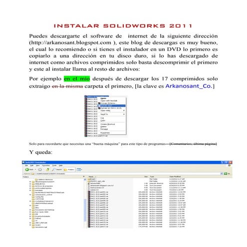 Tutorial como instalar solidworks 2011 | PDF