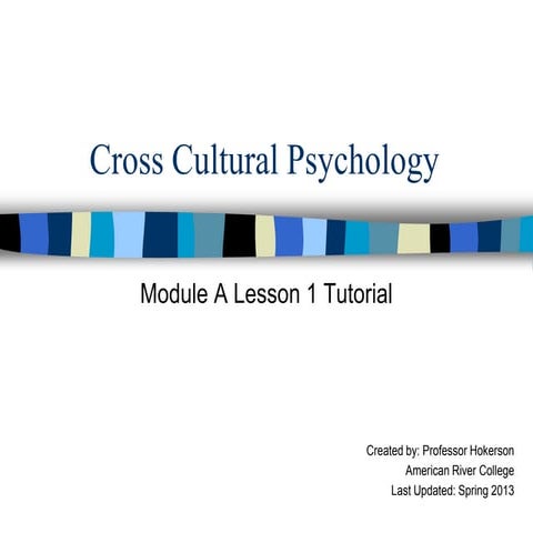 Cross Cultural Psychology Tutorial | PPTX