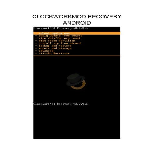 Tutorial CWM Recovery Android | PDF