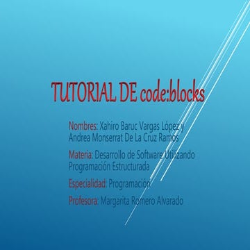 Tutorial de codeblocks | PPTX