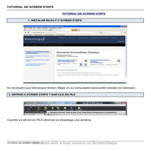 Tutorial de screen steps | PDF | Computing | Technology & Computing