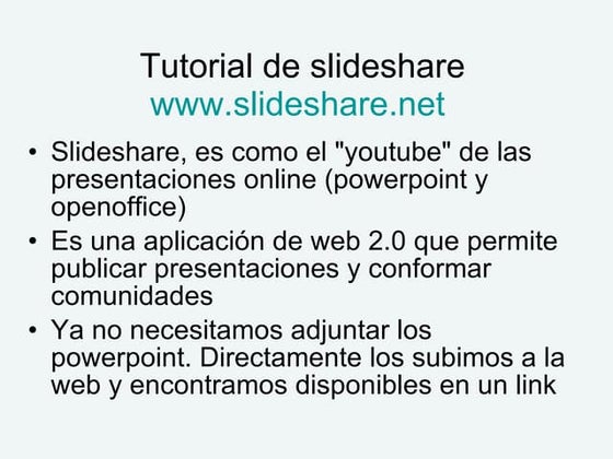 Manual de slideshare | PPT