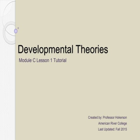 Developmental Theories Turtorial | PPTX