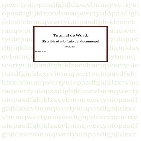 Tutorial de word dox | DOCX