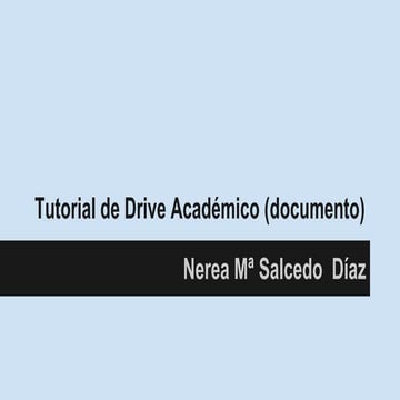 Tutorial, drive académico | PDF