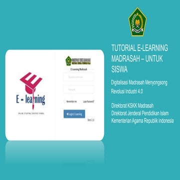 Tutorial elearning MTsN 9 Jombang - untuk siswa | PPT