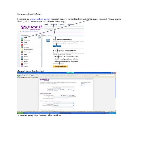 Tutorial e mail yahoo | DOCX