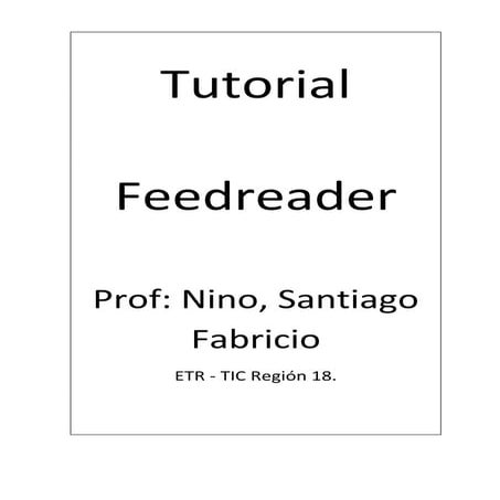 Tutorial feedreader | PDF