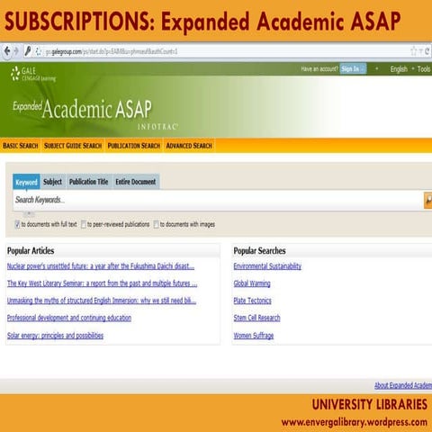 How to use Expanded Academic ASAP | PPT