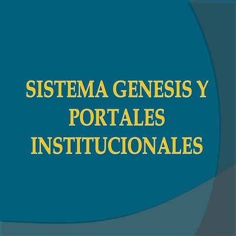 Tutorial genesis | PPT