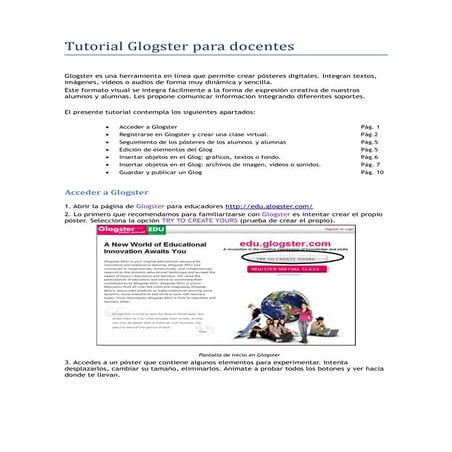 Un poster digital: Glogster | PPTX