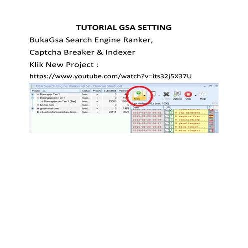 Tutorial GSA, Panduan Menggunakan GSA SEO Tools | PDF
