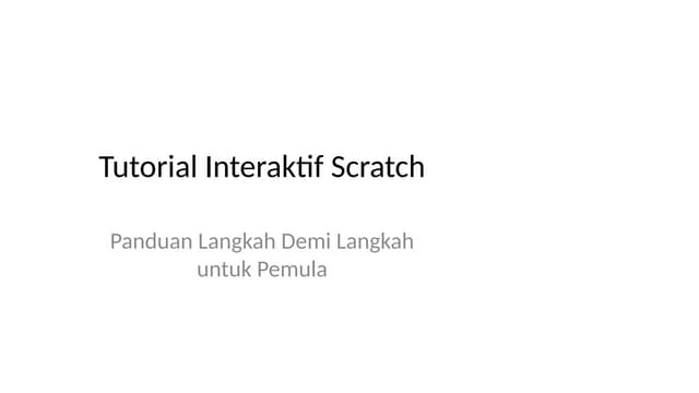Modul pelatihan coding scratch level 1 | PDF