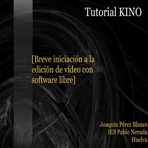Tutorial Kino Instalacion | PPT | Computing | Technology & Computing