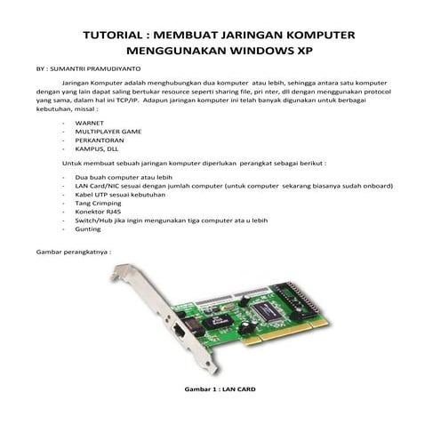 Tutorial lan | PDF