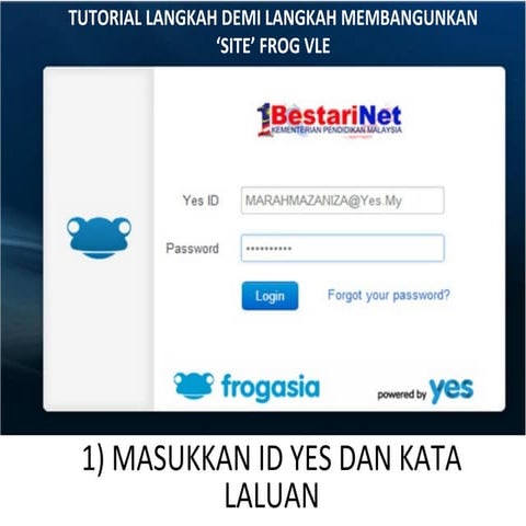 Tutorial langkah demi langkah membangunkan ‘site’ frog vle | PPT