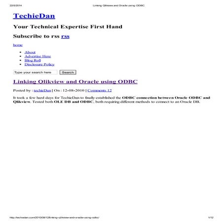 Tutorial ligar qlik_view_oracle | PDF