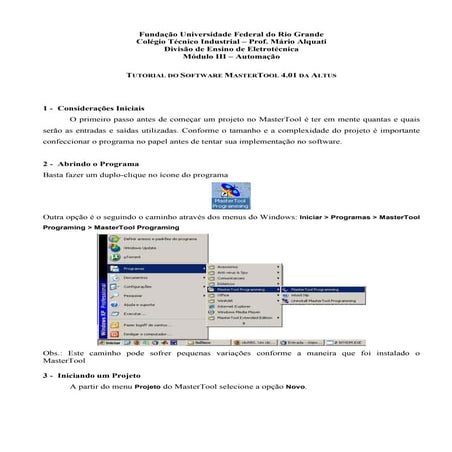 Tutorial master tool versao 11 | PDF